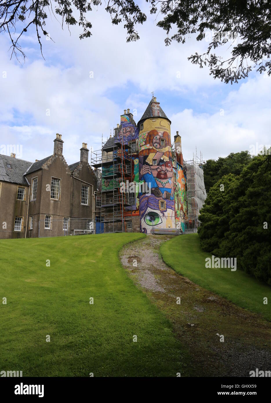 Kelburn Castle Graffiti Project Scotland August 2016 Stock Photo - Alamy