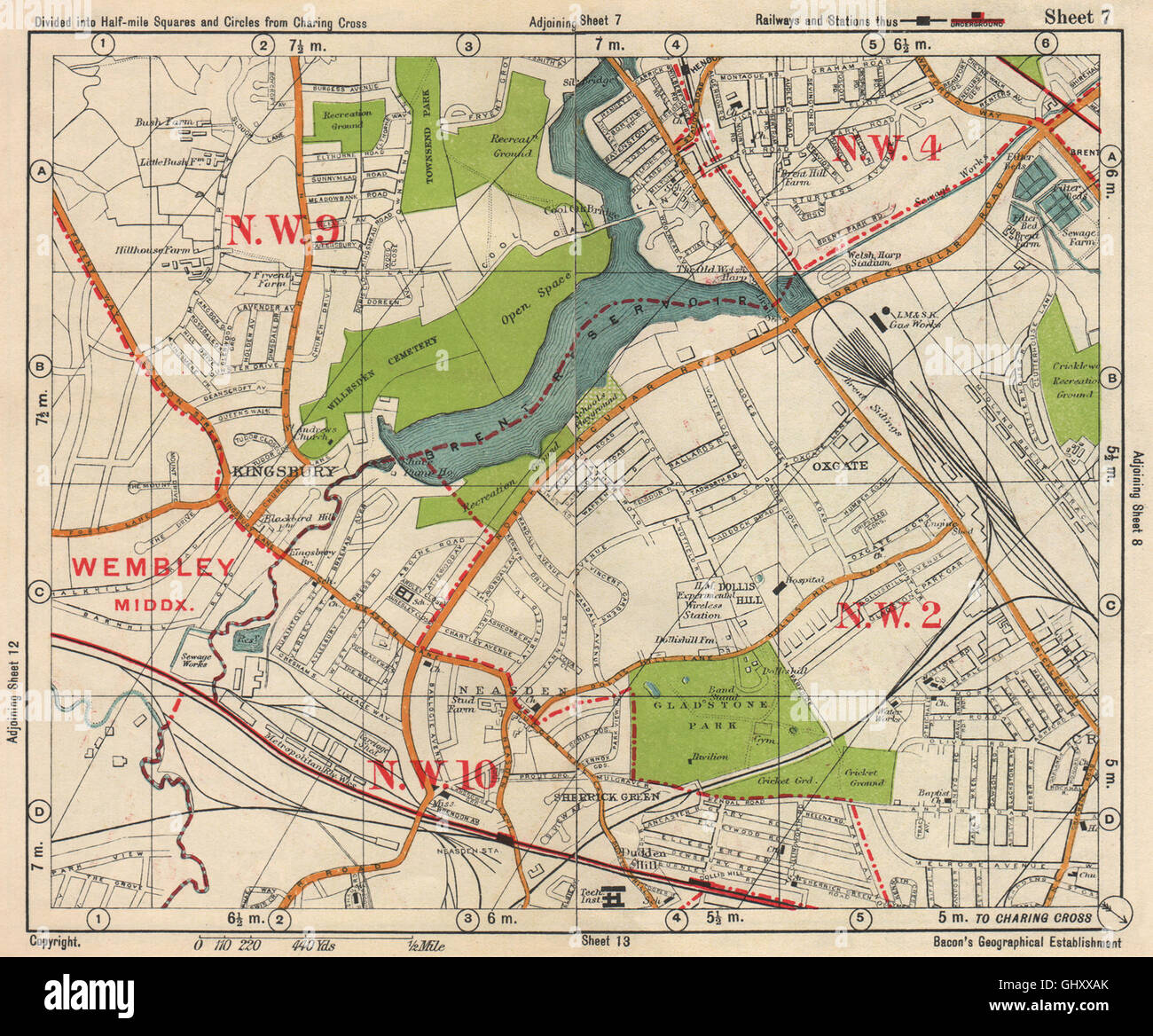 NW LONDON. Neasden Cricklewood Hendon Kingsbury Oxgate Brent. BACON ...