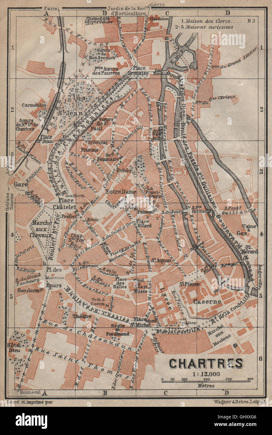 Map chartres france High Resolution Stock Photography and Images - Alamy