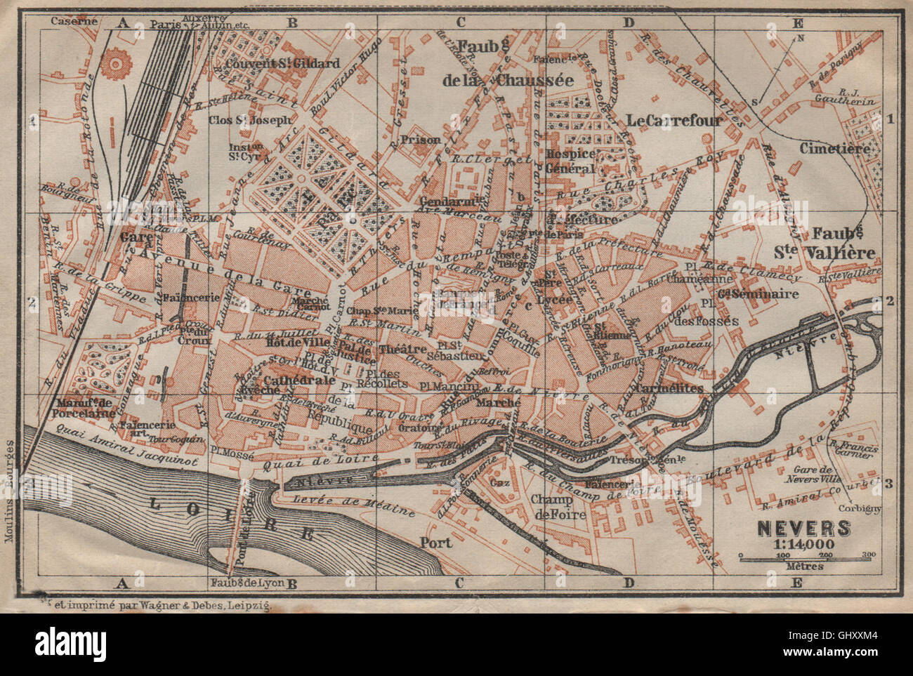 Map nevers france hi-res stock photography and images - Alamy