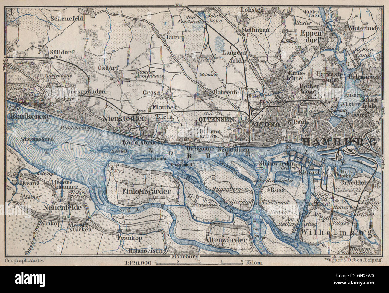 Vintage hamburg karte hi-res stock photography and images - Alamy