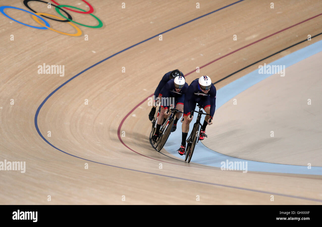 Great Britain's Philip Hindes, Jason Kenny and Callum Skinner during ...
