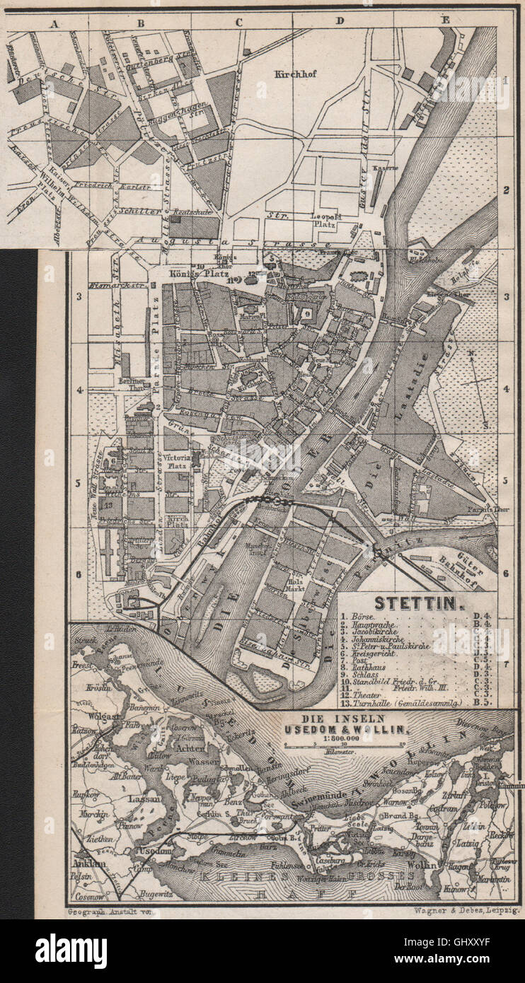Map of stettin hi-res stock photography and images - Alamy