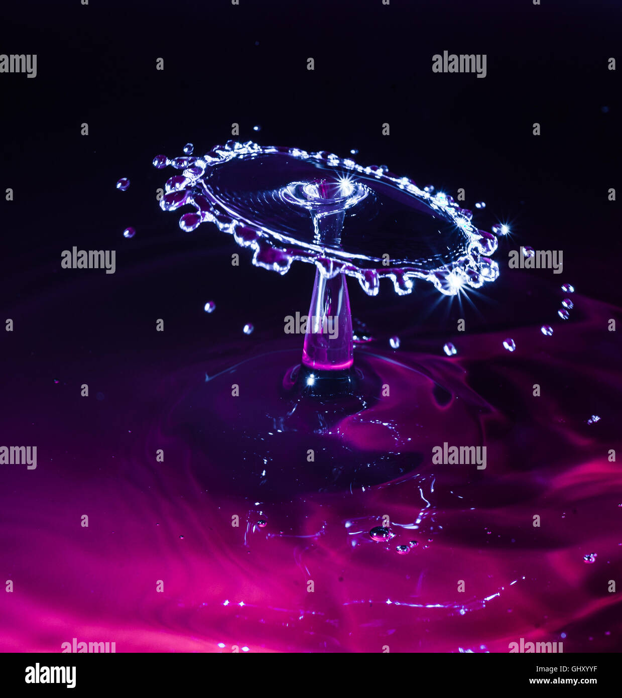 Water drop impact Stock Photo - Alamy