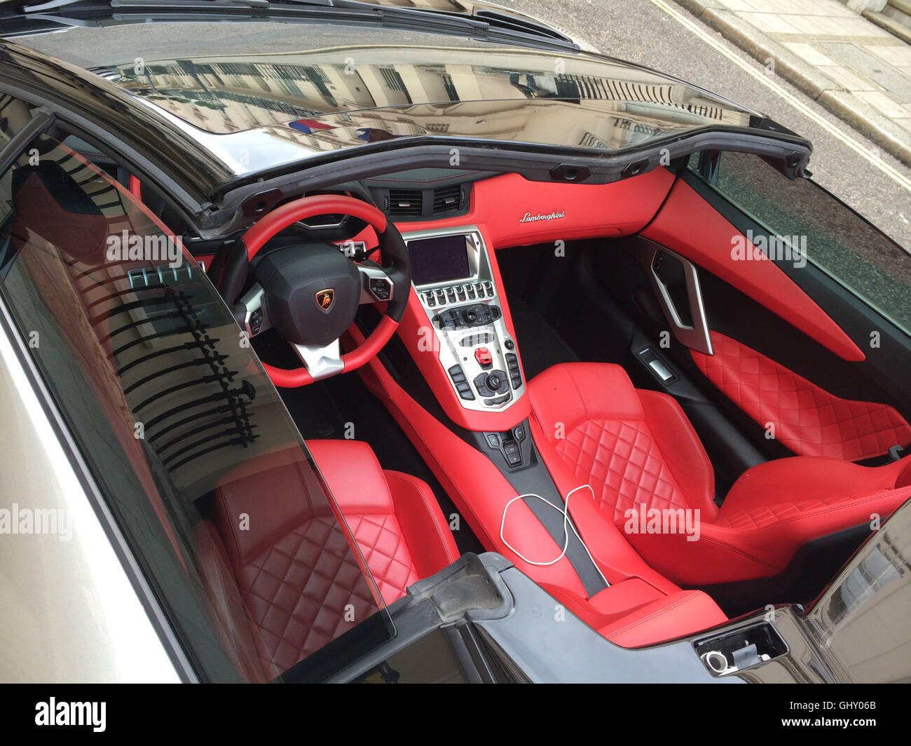 Lamborghini Aventador Red Interior