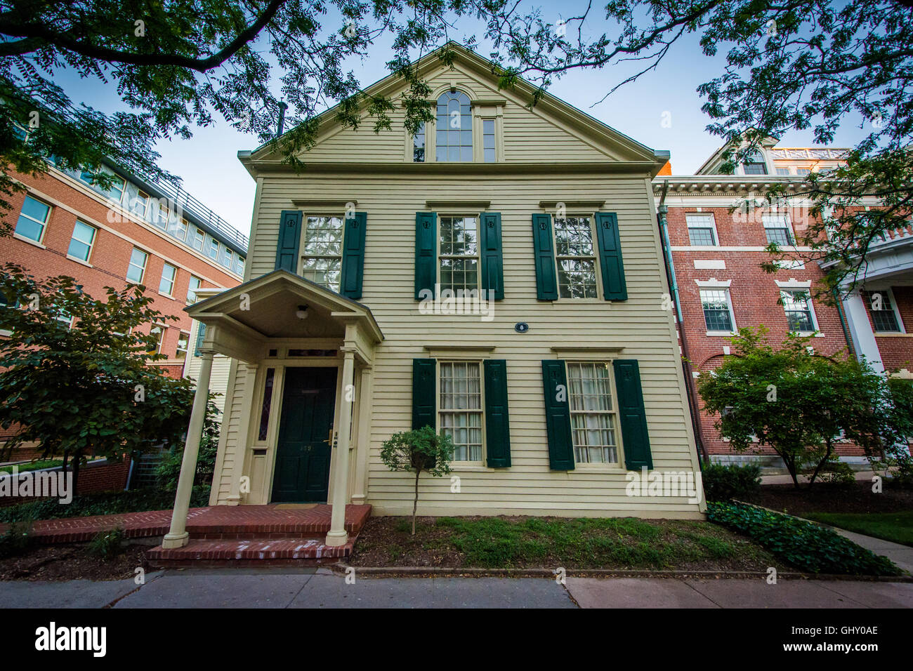 Historic building on the campus of Yale University, in New Haven ...