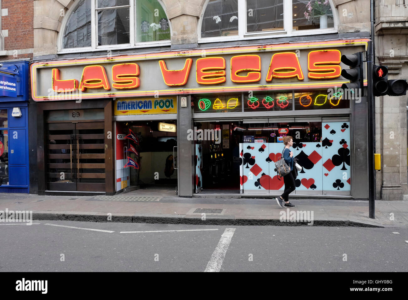 A general view of Las Vegas arcade in Soho, London Stock Photo - Alamy