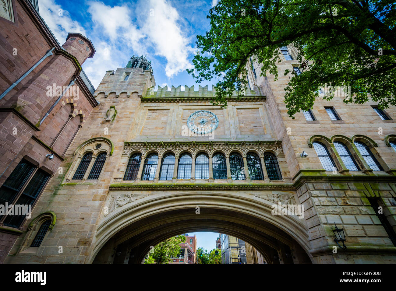 The High Street Arch, at Yale University, in New Haven, Connecticut ...