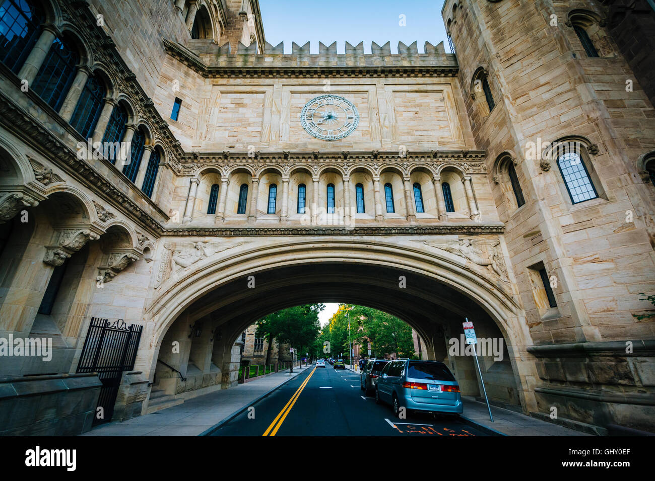 The High Street Arch, at Yale University, in New Haven, Connecticut ...