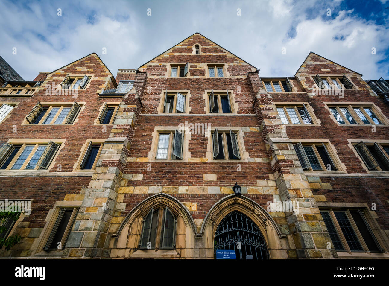 The Jonathan Edwards College Building, at Yale University, in New Haven ...