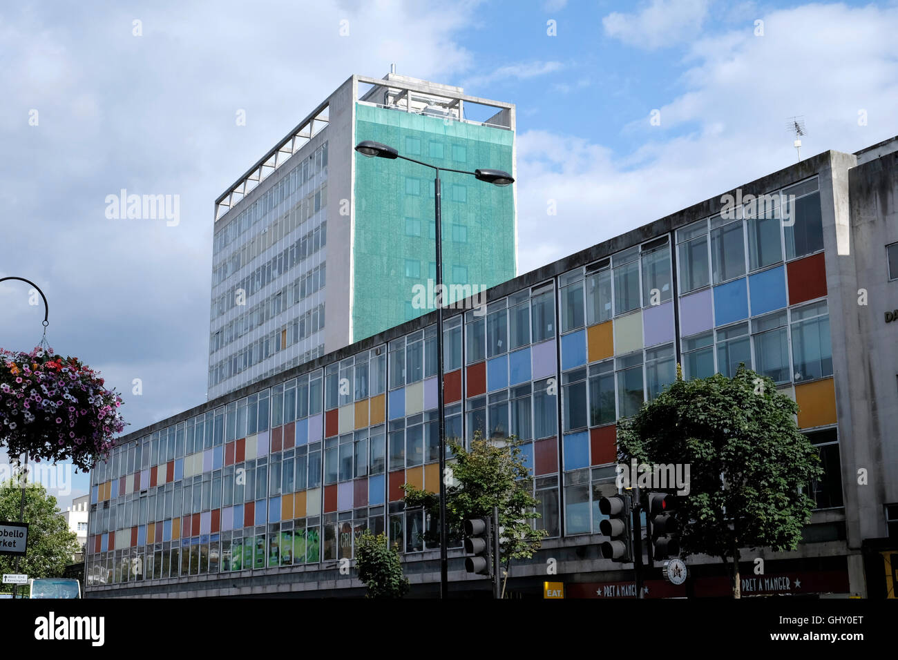 A general view of Newcombe house in Notting Hill Gate, London Stock ...