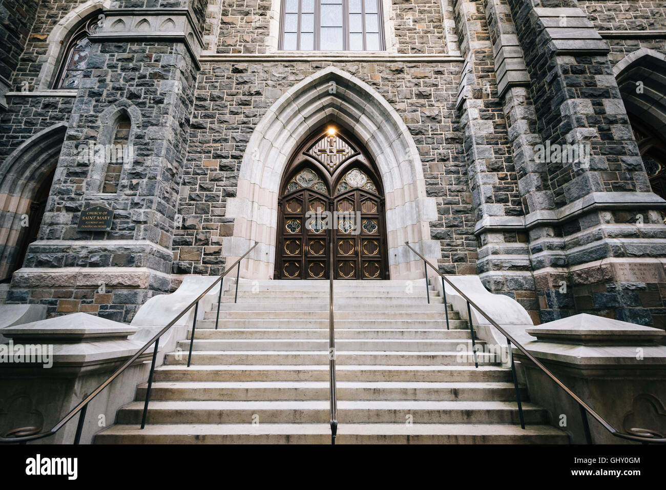 The entrance to St. Mary's Church, in New Haven, Connecticut Stock ...