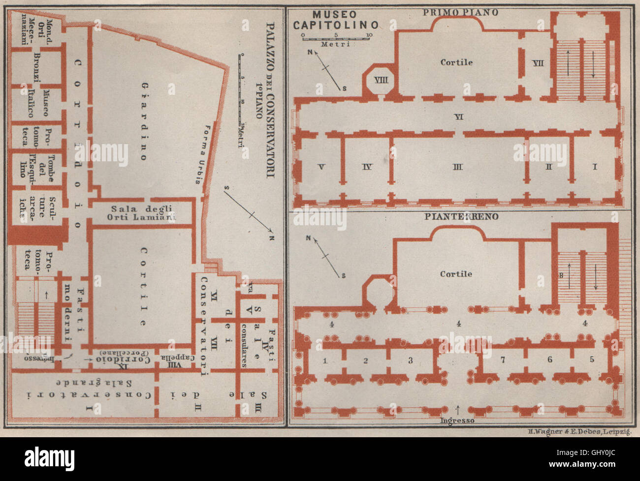 CAPITOLINE MUSEUM PALAZZO DEI CONSERVATORI MUSEO CAPITOLINO plan. Rome ...