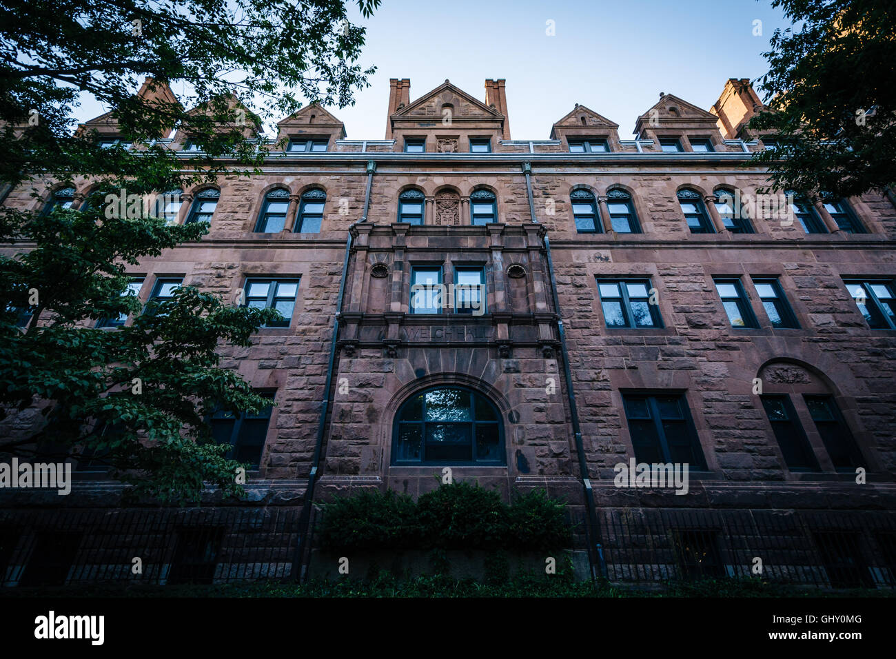 Welch Hall, on the campus of Yale University, in New Haven, Connecticut ...