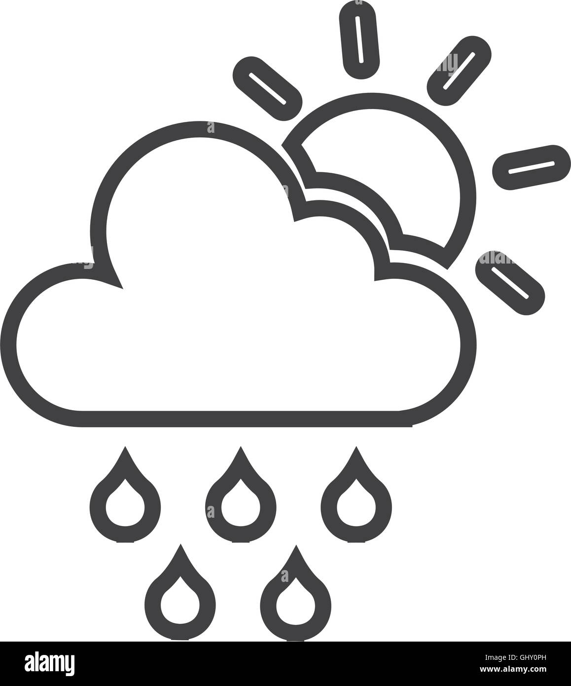 Cloud Weather Symbol Isolated Icon Stock Vector Image And Art Alamy