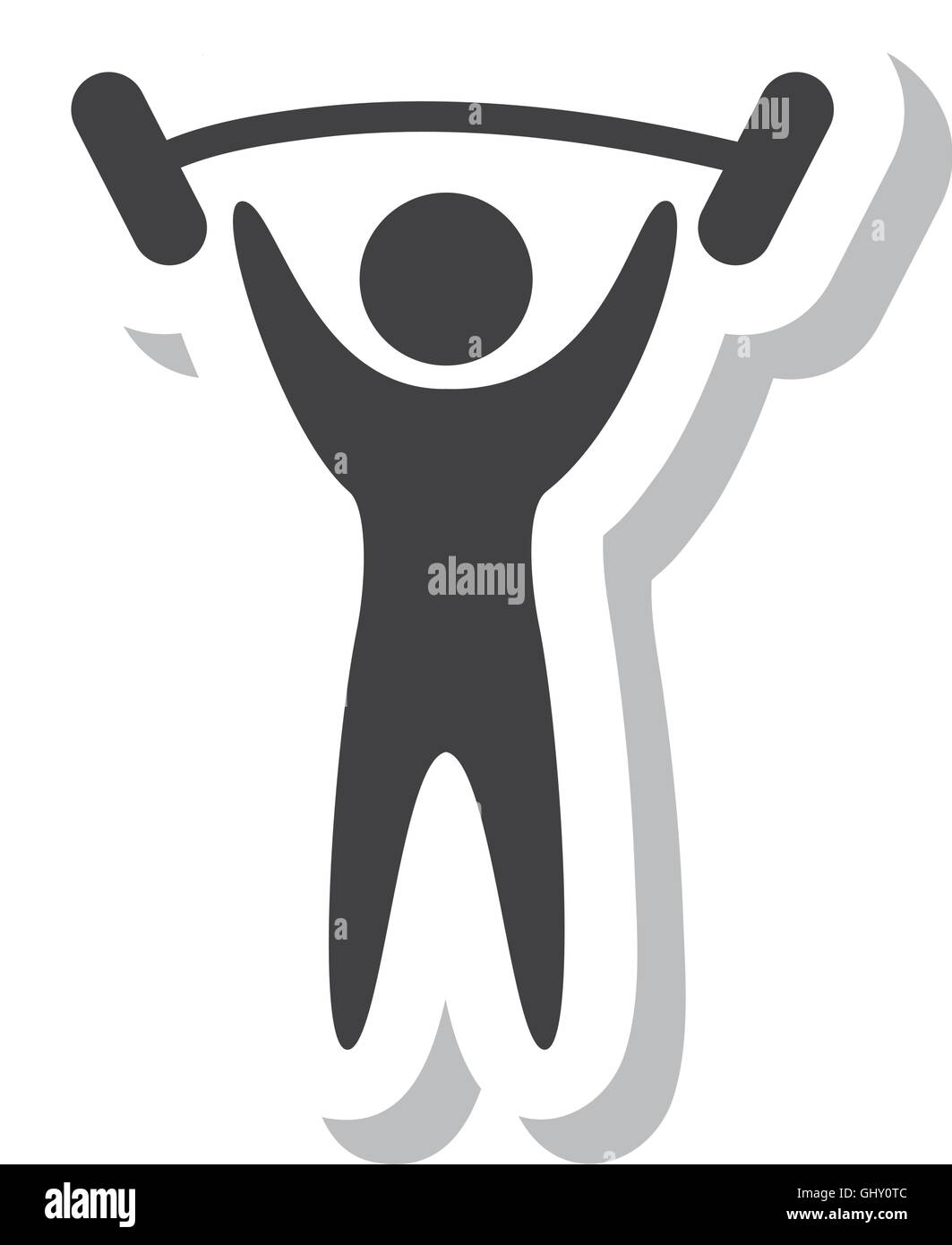 human silhouette strong weight lifting Stock Vector Image & Art - Alamy