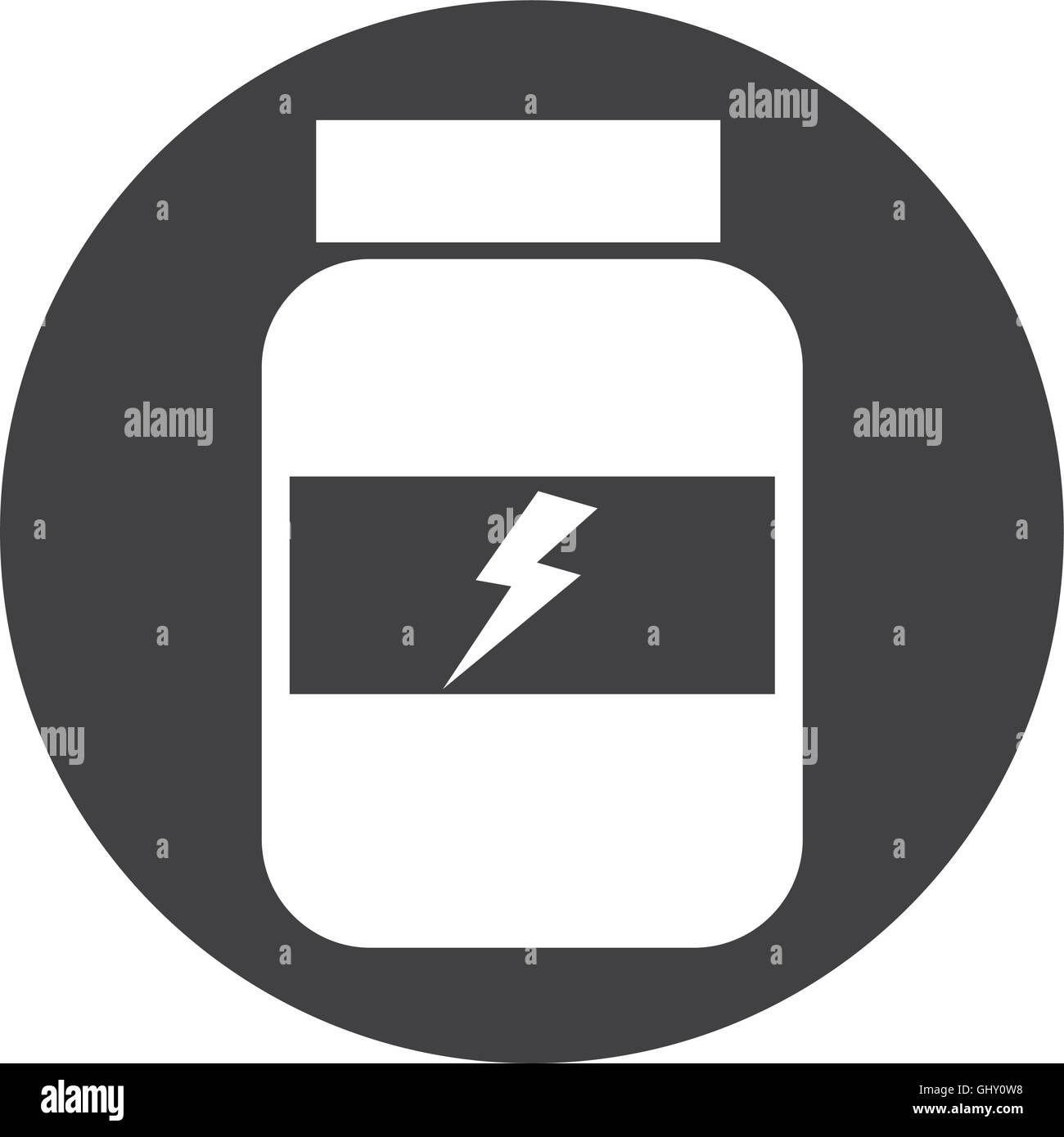 power energy drugs bottle isolated icon Stock Vector Image & Art - Alamy