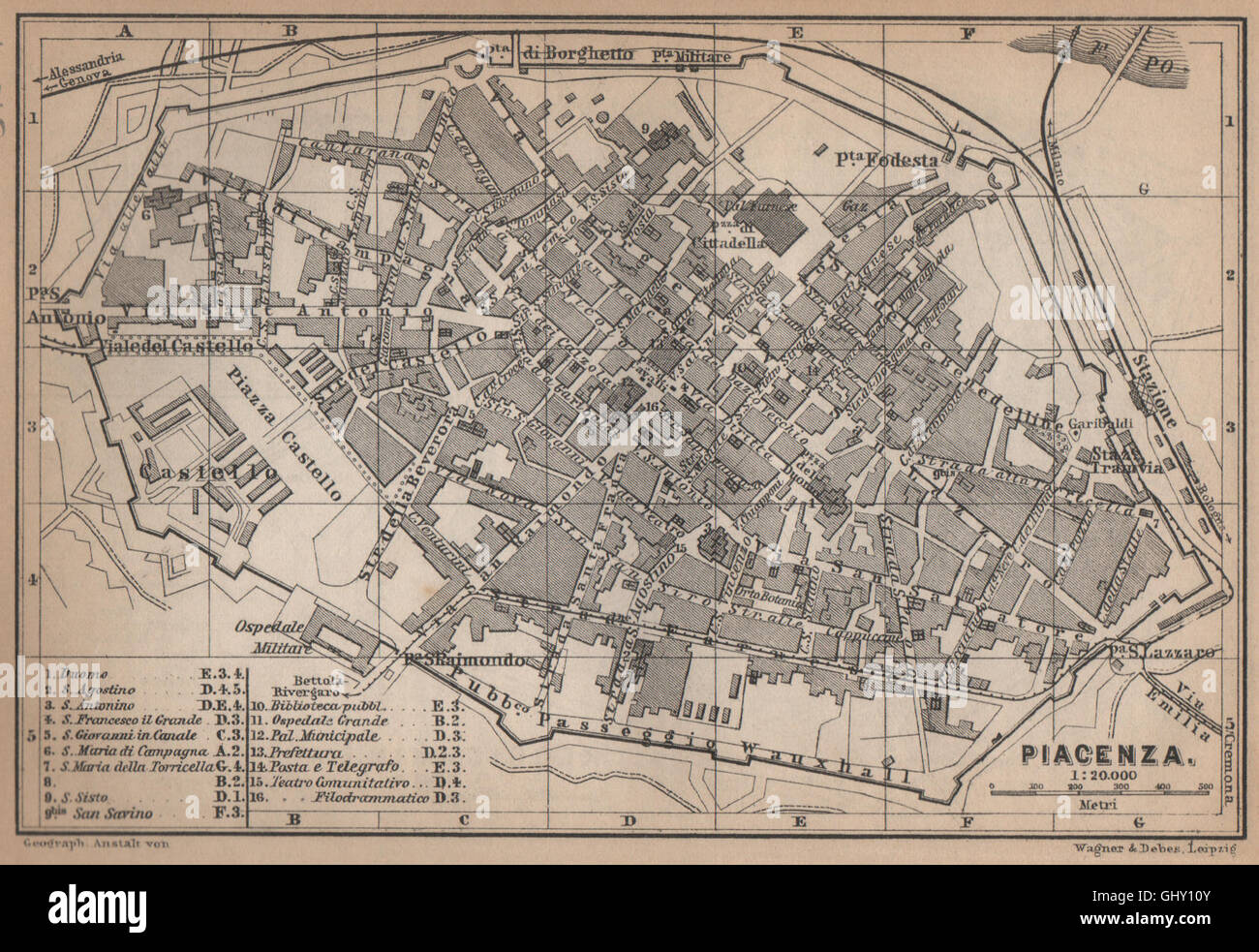 Piacenza map hi-res stock photography and images - Alamy