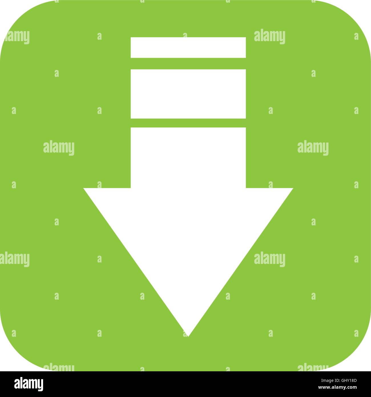 arrow download symbol isolated icon Stock Vector Image & Art - Alamy