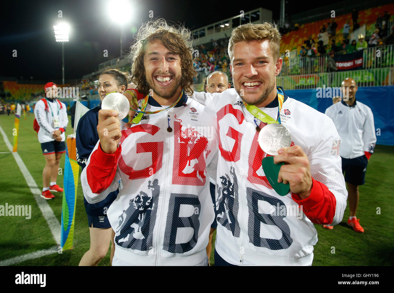 Great Britain Daniel Bibby (left) and Tom Mitchell with their silver ...