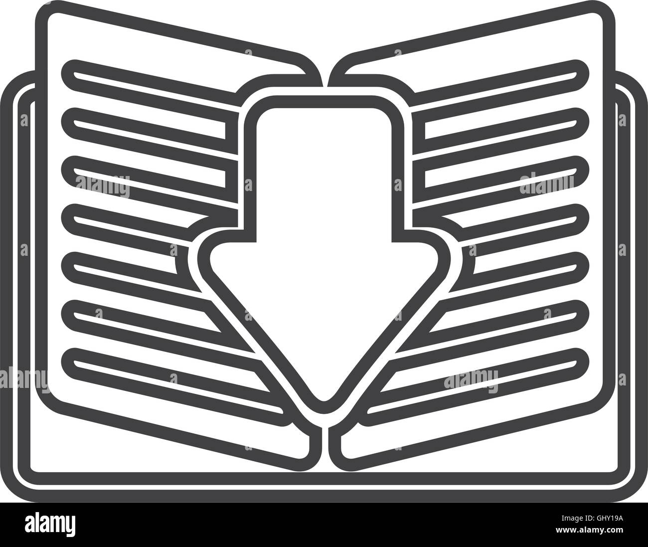 arrow download symbol isolated icon Stock Vector Image & Art - Alamy