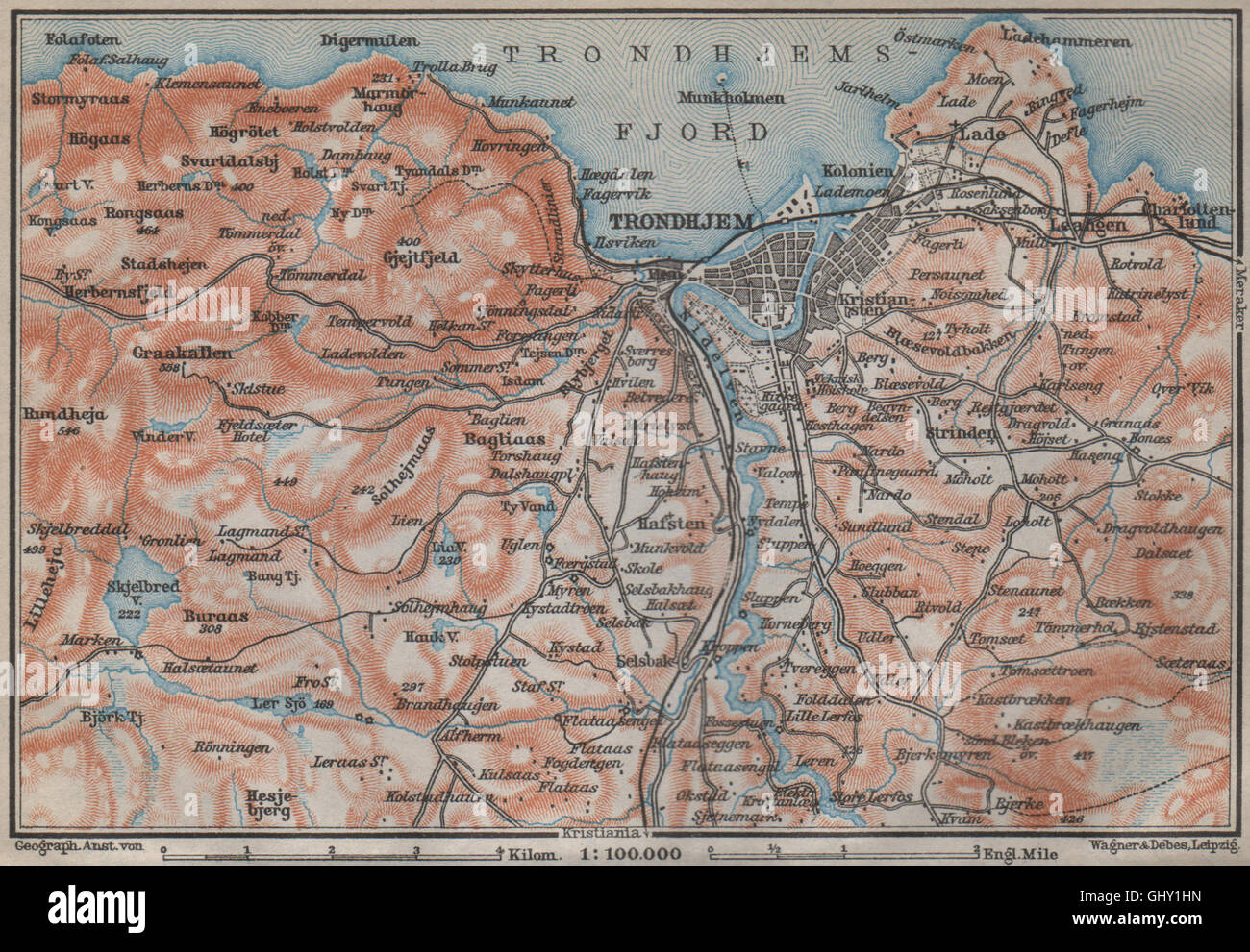 Trondheim norway map hi-res stock photography and images - Alamy