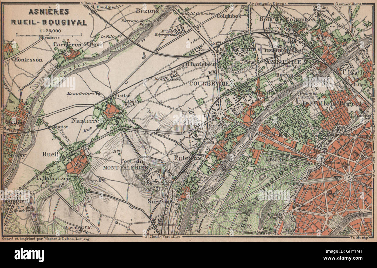 Nanterre map hi-res stock photography and images - Alamy