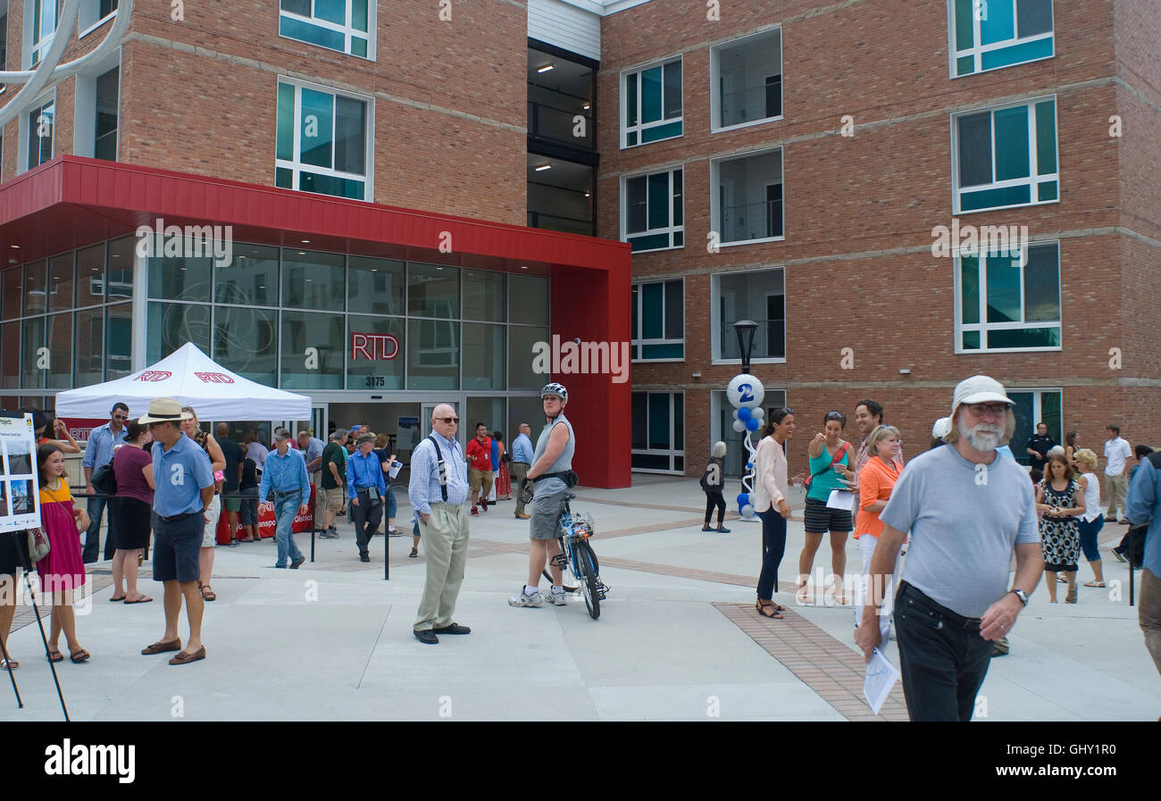 Boulder residents and others attend the dedication of a new RTD ...