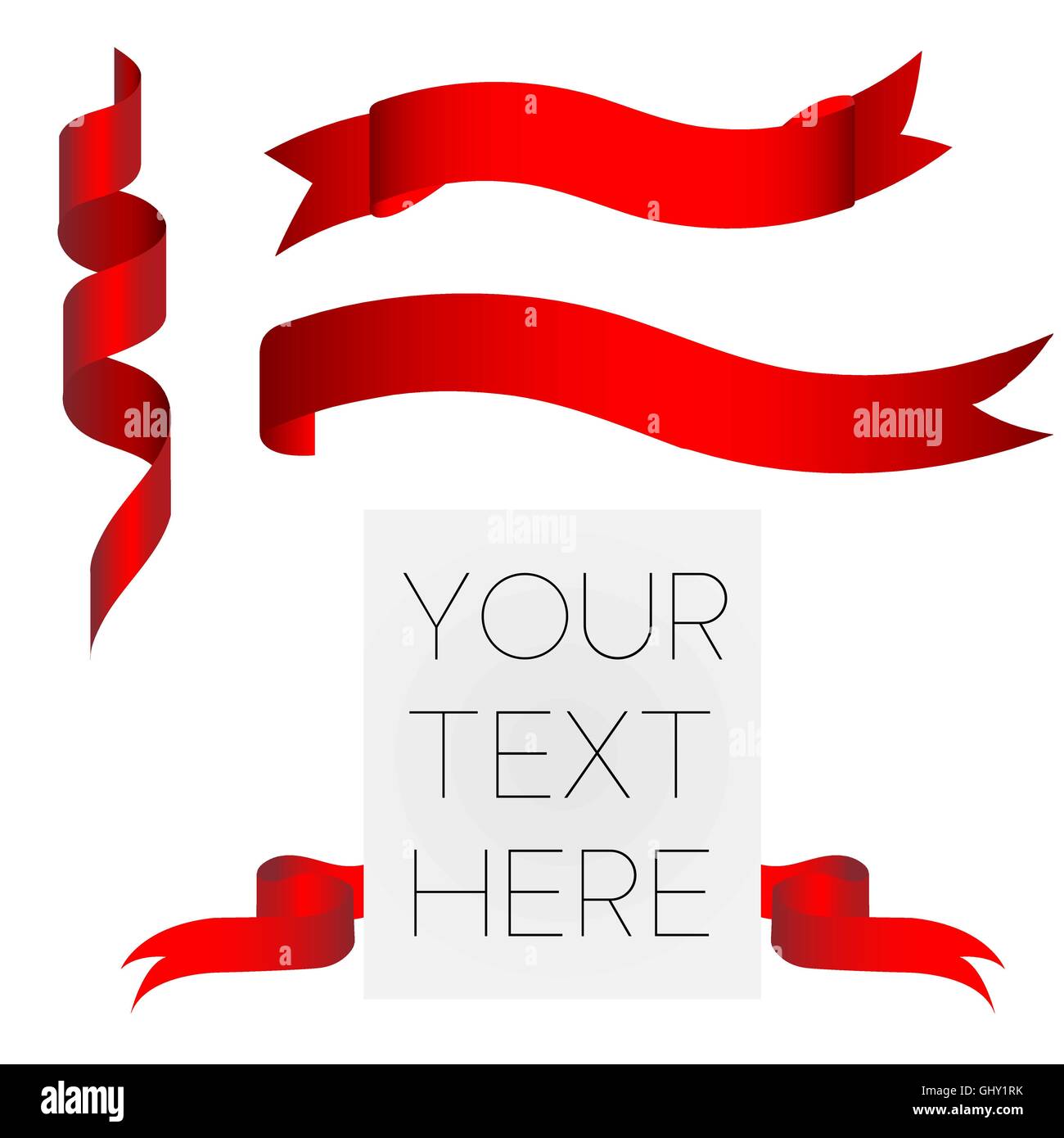 Red ribbon patterns Stock Vector Image & Art - Alamy