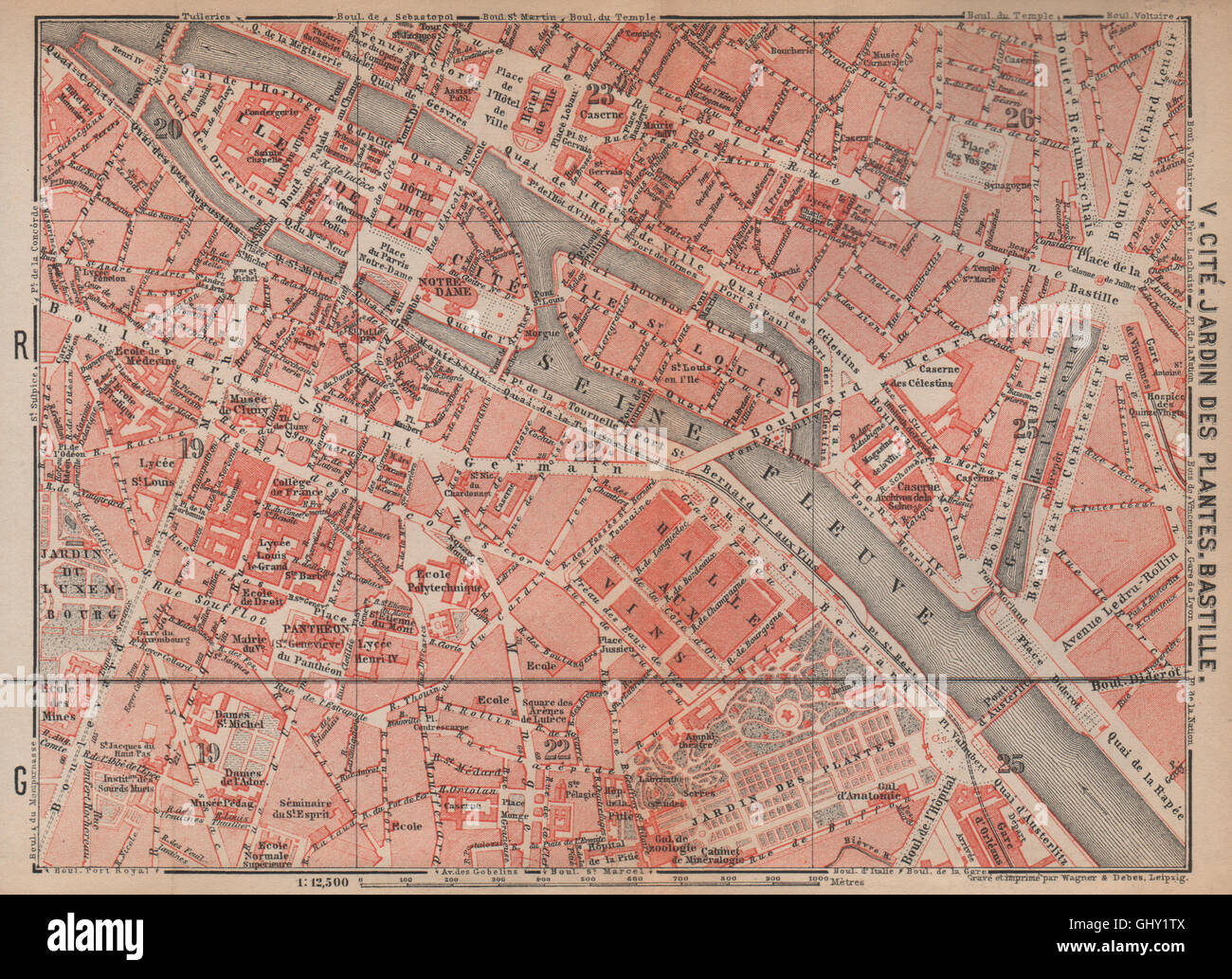 Map of the bastille hi-res stock photography and images - Alamy