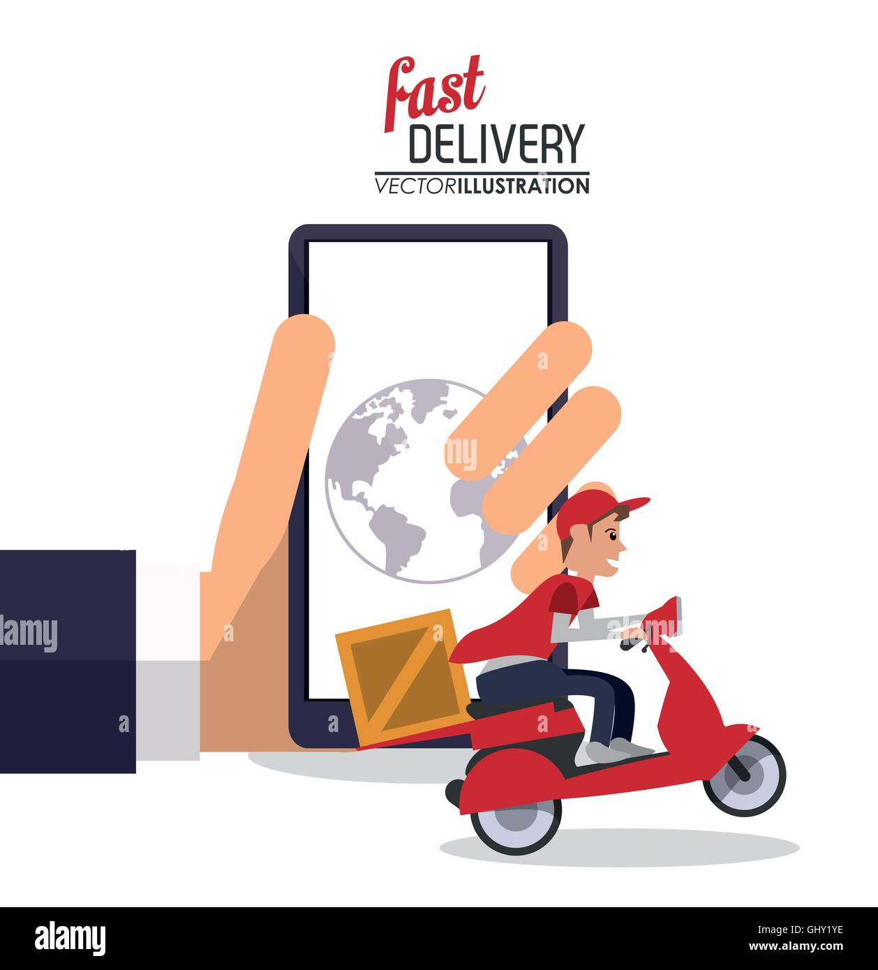 smartphone box package delivery icon Stock Vector Image & Art - Alamy