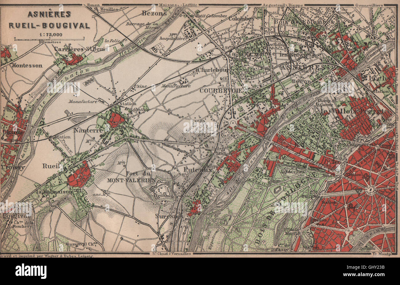 Nanterre map hi-res stock photography and images - Alamy