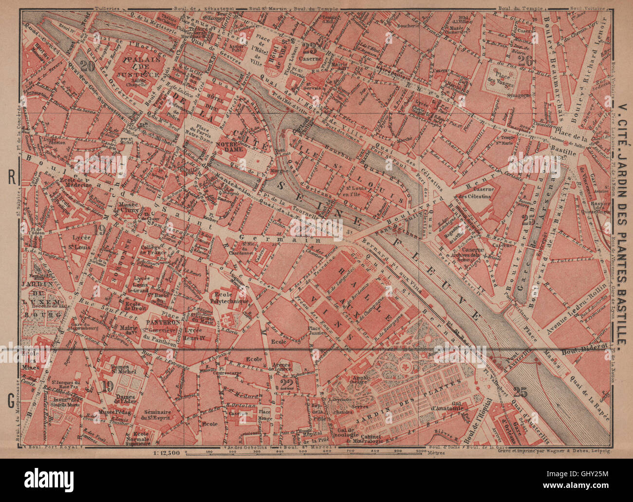 Map of the bastille hi-res stock photography and images - Alamy
