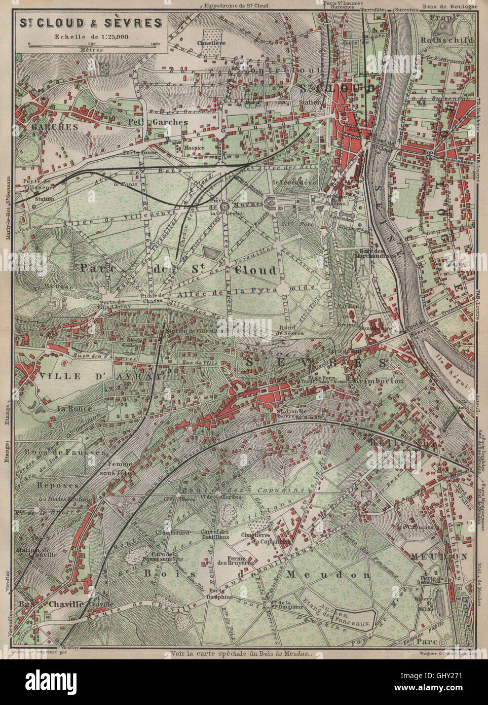 ST. CLOUD & SÈVRES environs. Bois de Meudon. Garches. Hauts-de-Seine ...