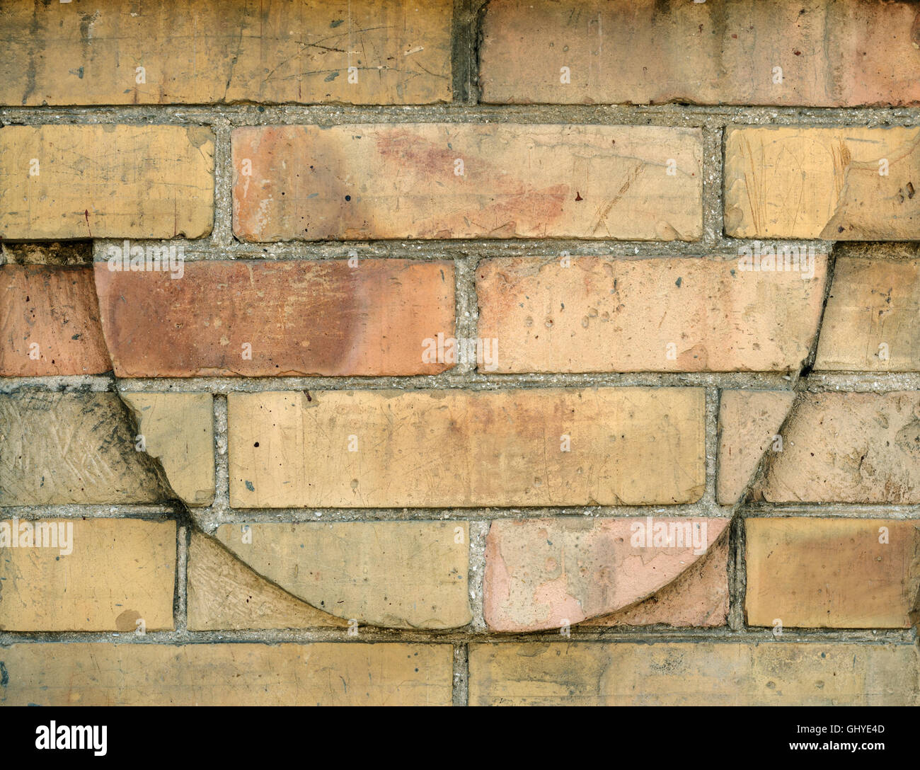 An old brick wall with signs of aging Stock Photo - Alamy