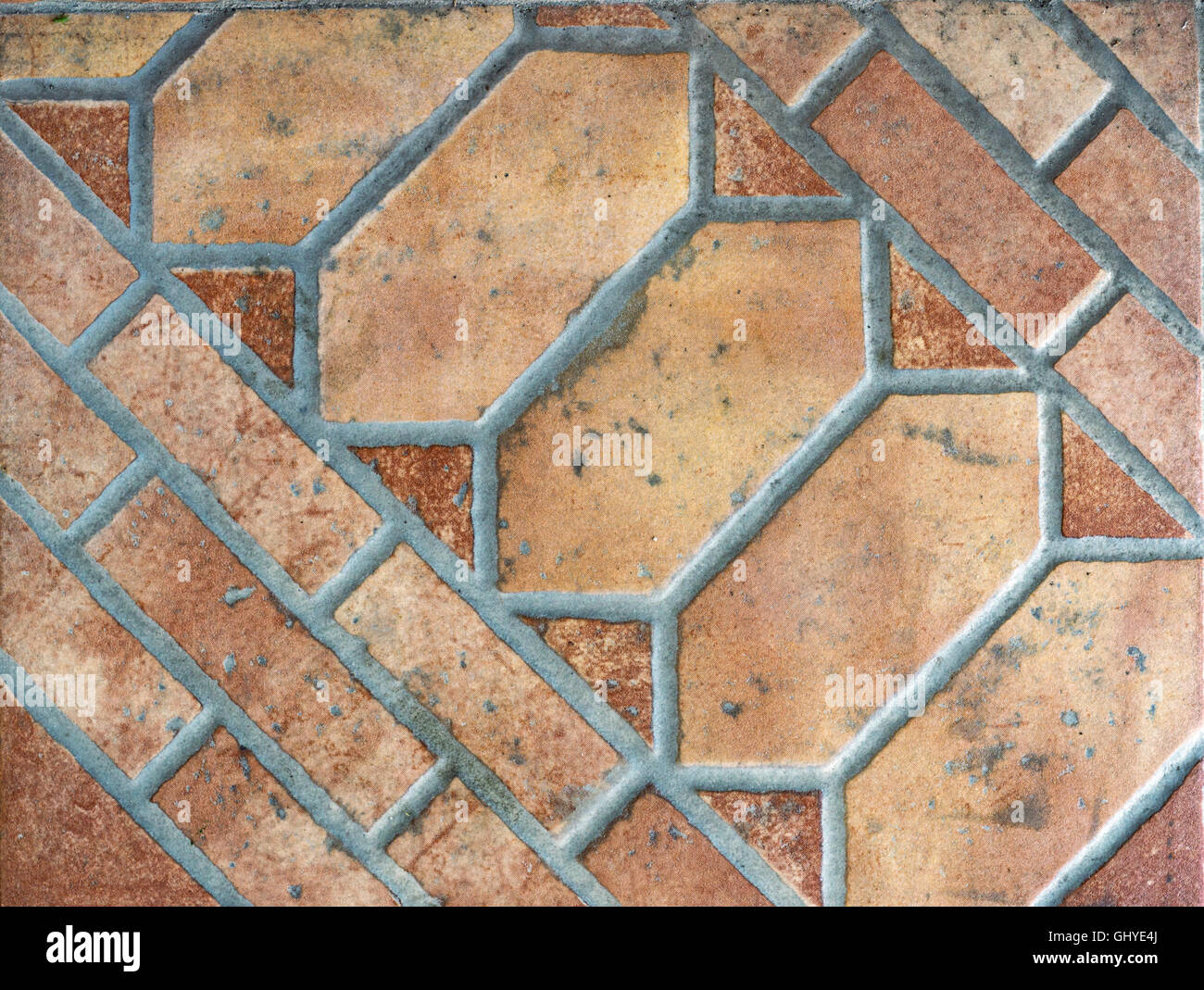 The vintage ceramic tiles wall decoration Stock Photo - Alamy