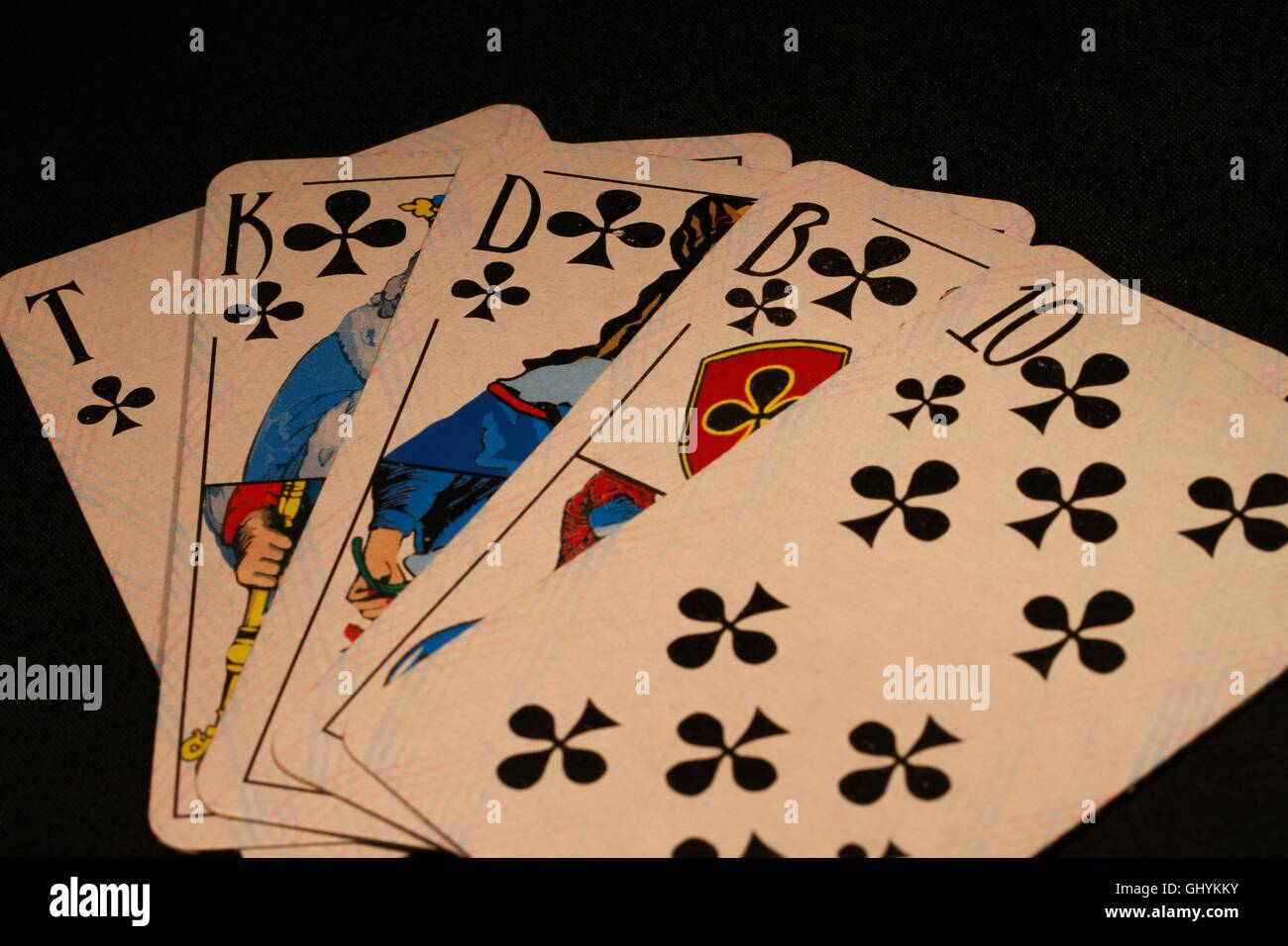 Playing cards, combination Street Stock Photo - Alamy