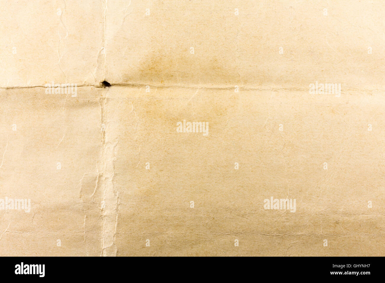 Old piece of paper with crease marks Stock Photo - Alamy