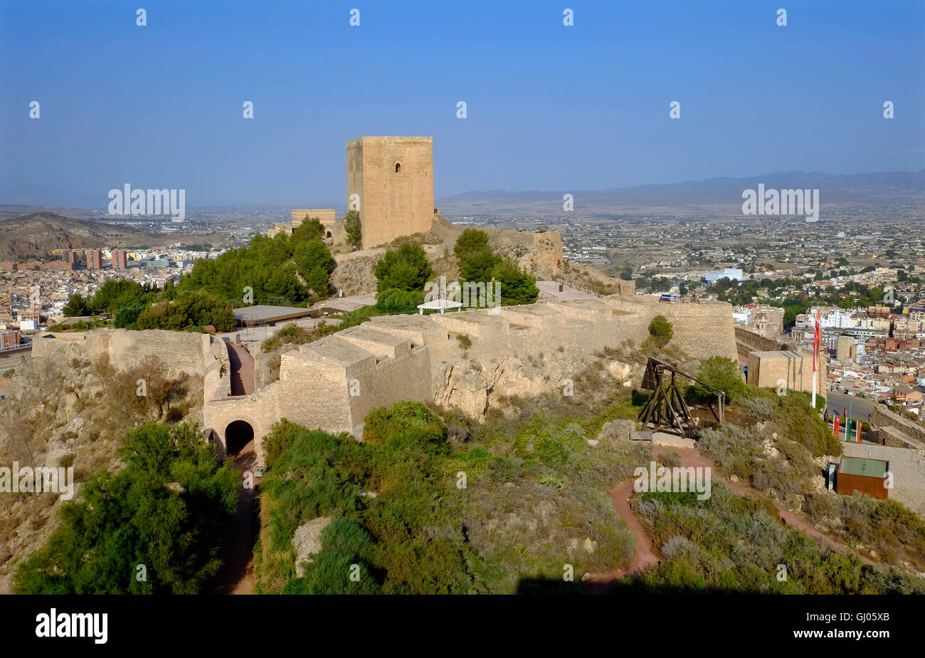 lorca castle, province of murcia region, spain Stock Photo - Alamy