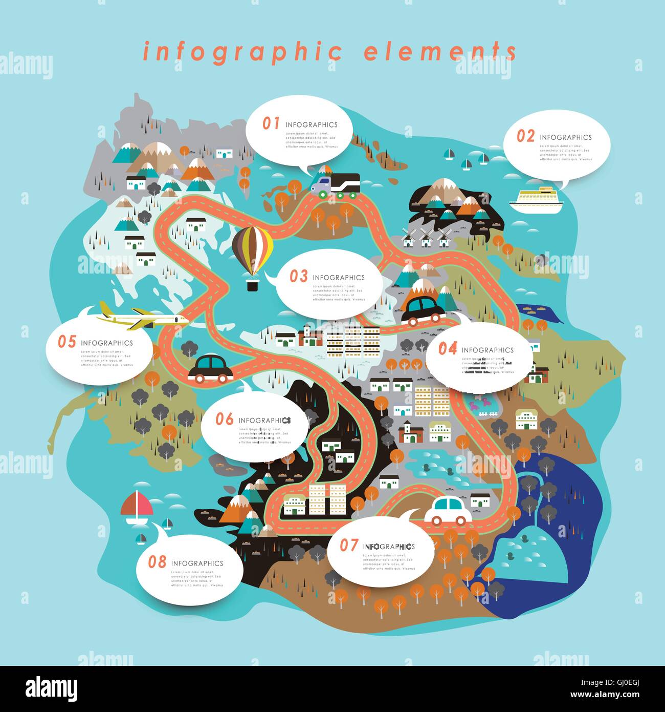 Analyzing map Stock Vector Images - Alamy
