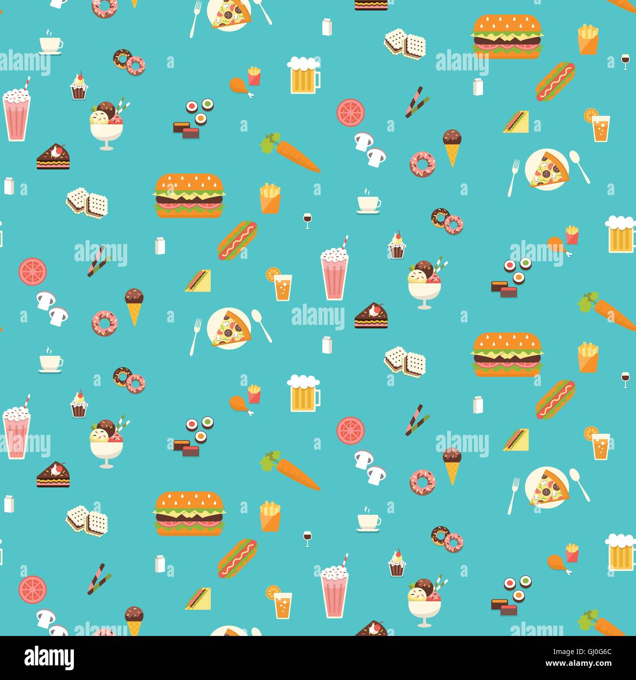 Seamless pattern fried chicken hi-res stock photography and images - Alamy