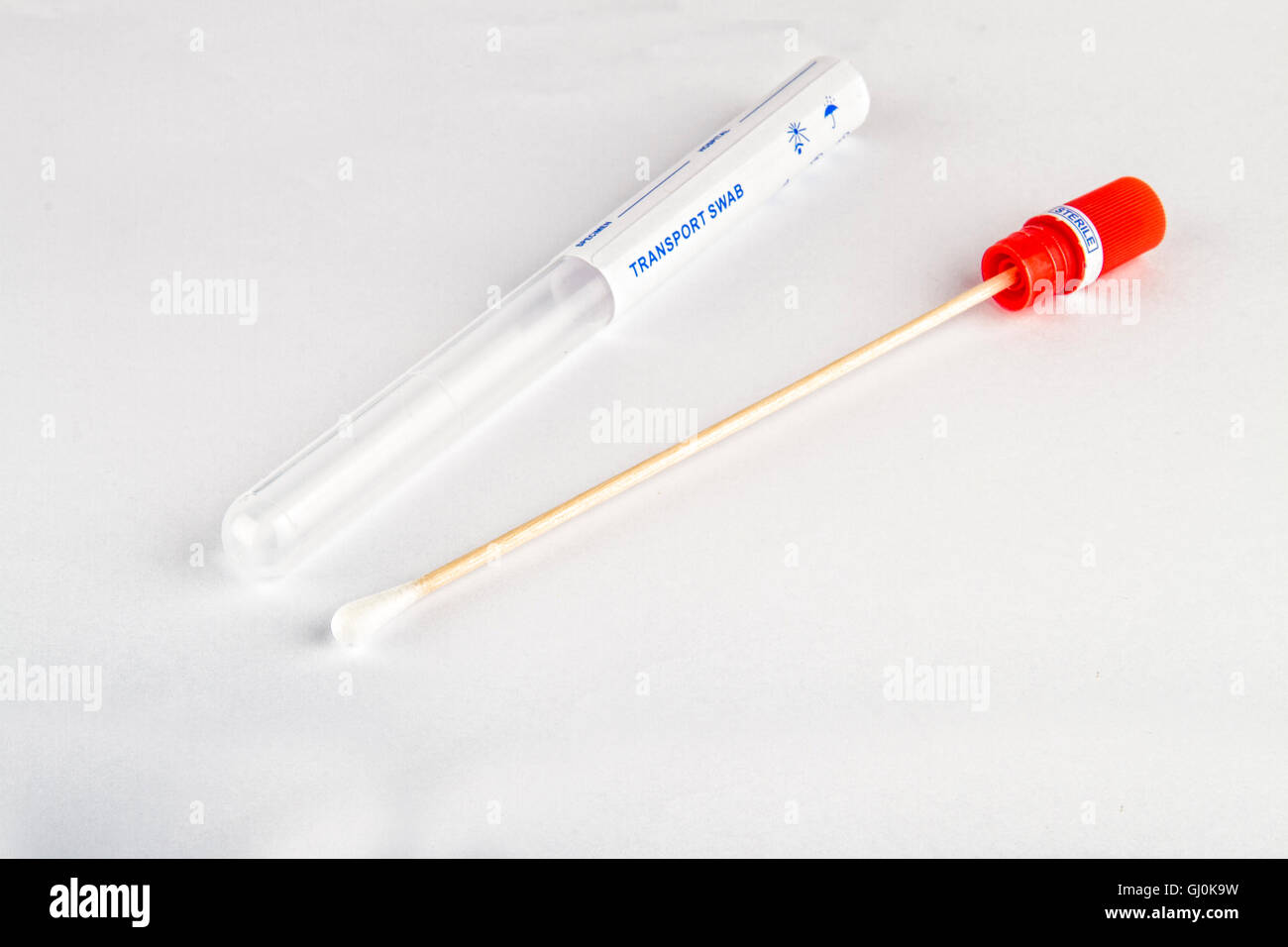 Medical swab for sampling and transporting bacteria for culture on a ...