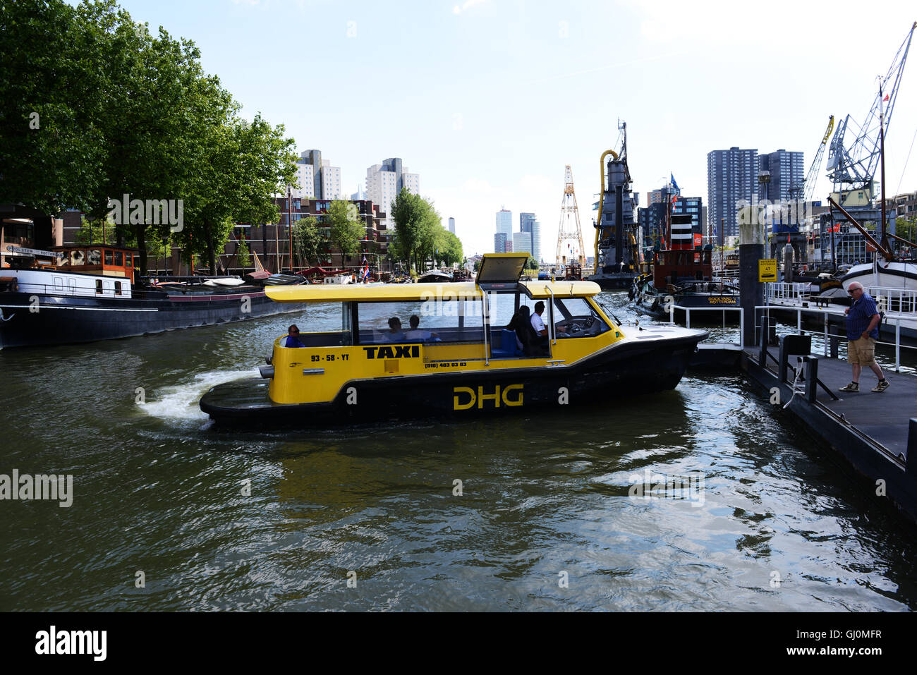 The water taxi is a popular form of transportation in Rotterdam Stock ...