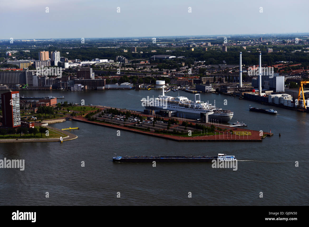 The SS Rotterdam Cruise ship serves as a hotel and museum Stock Photo ...