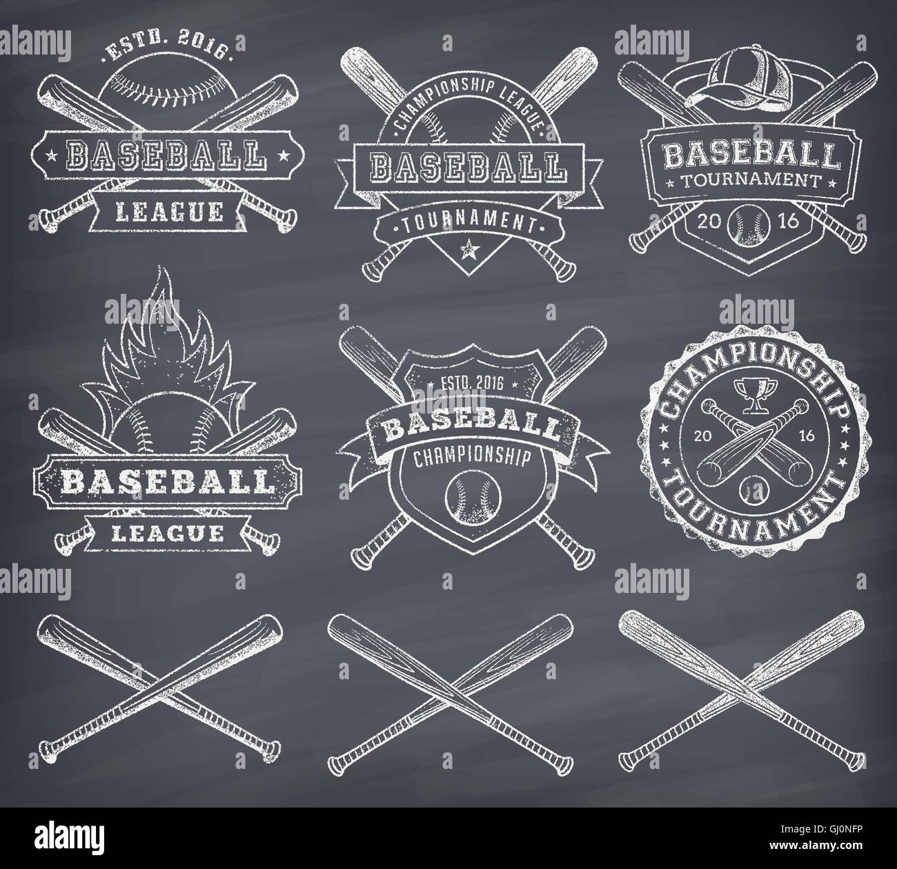 Collection of vector illustrations of Baseball team and competition ...