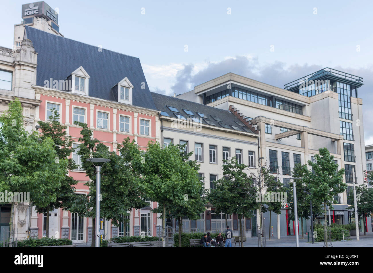 Historical Buildings Facade Antwerp Belgium Stock Photo - Alamy