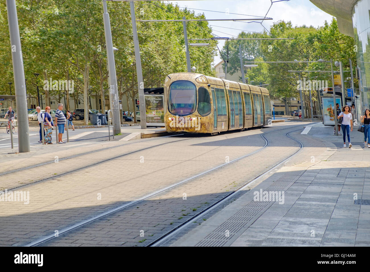 Colorful painted tram hi-res stock photography and images - Alamy