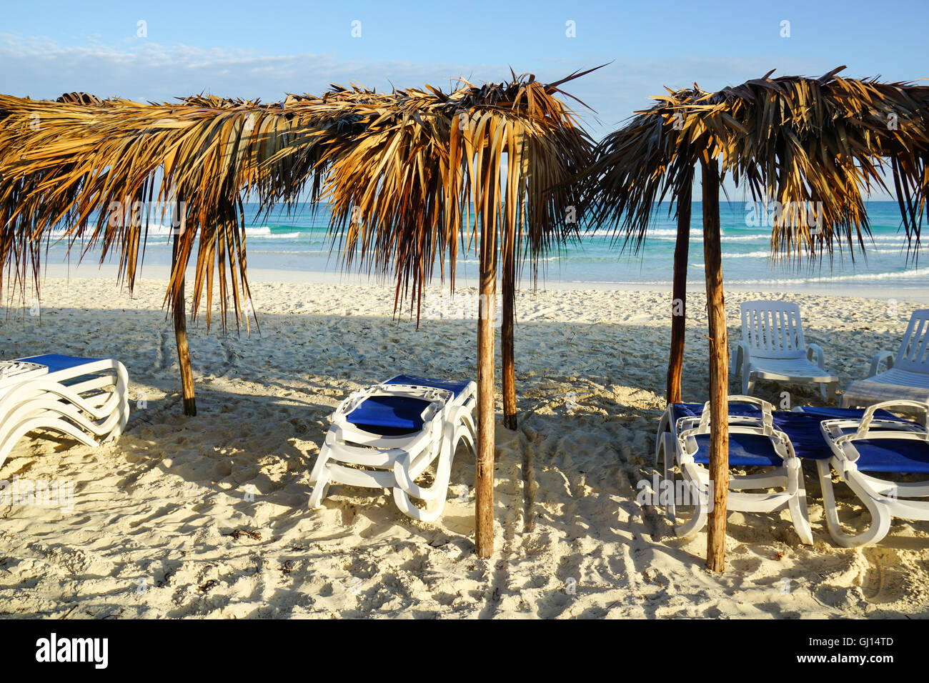 Wonderful tropical beach in Cuba, with crystal clear water, sunshine ...