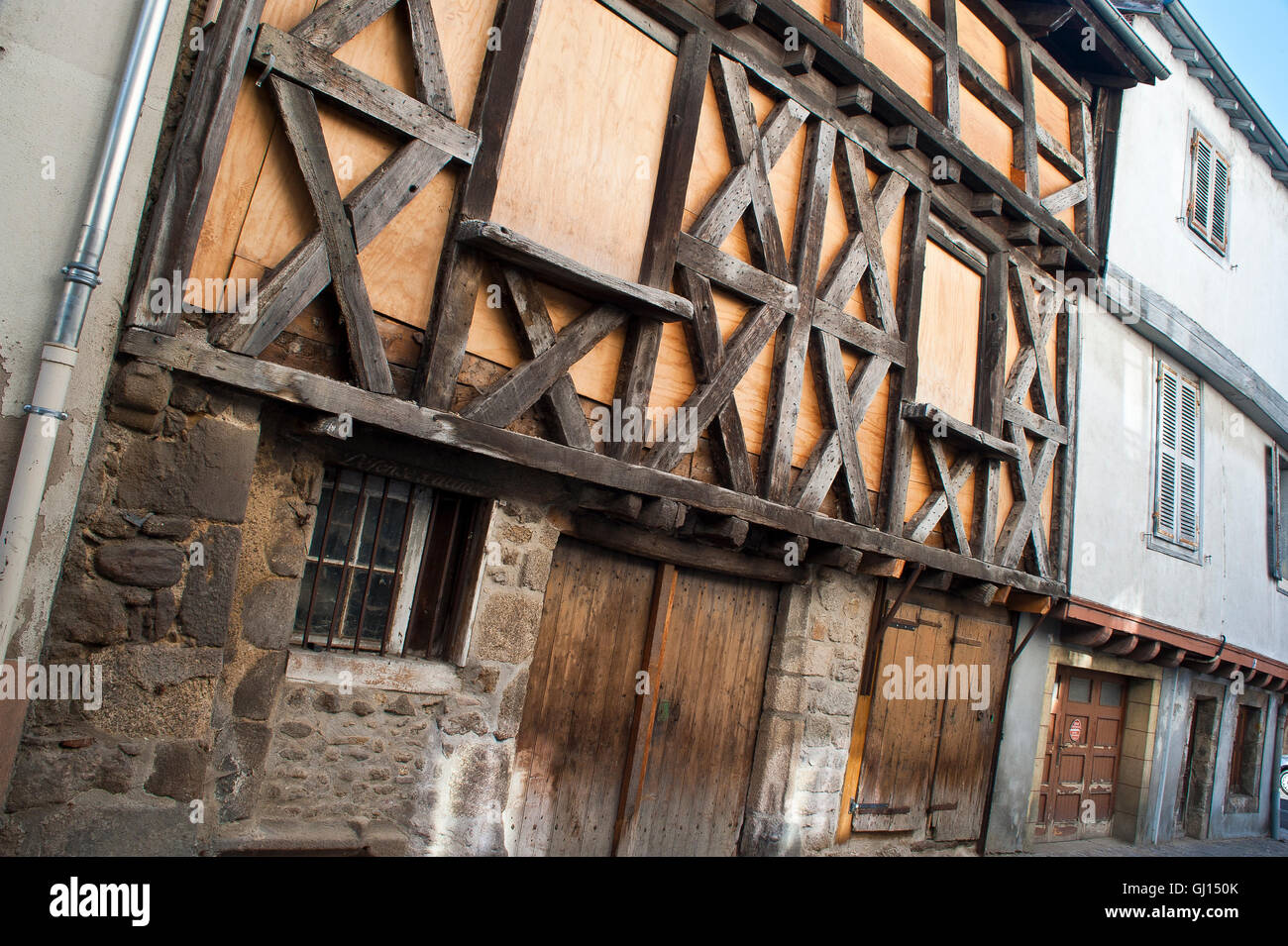 old buildings in a small french village Stock Photo - Alamy