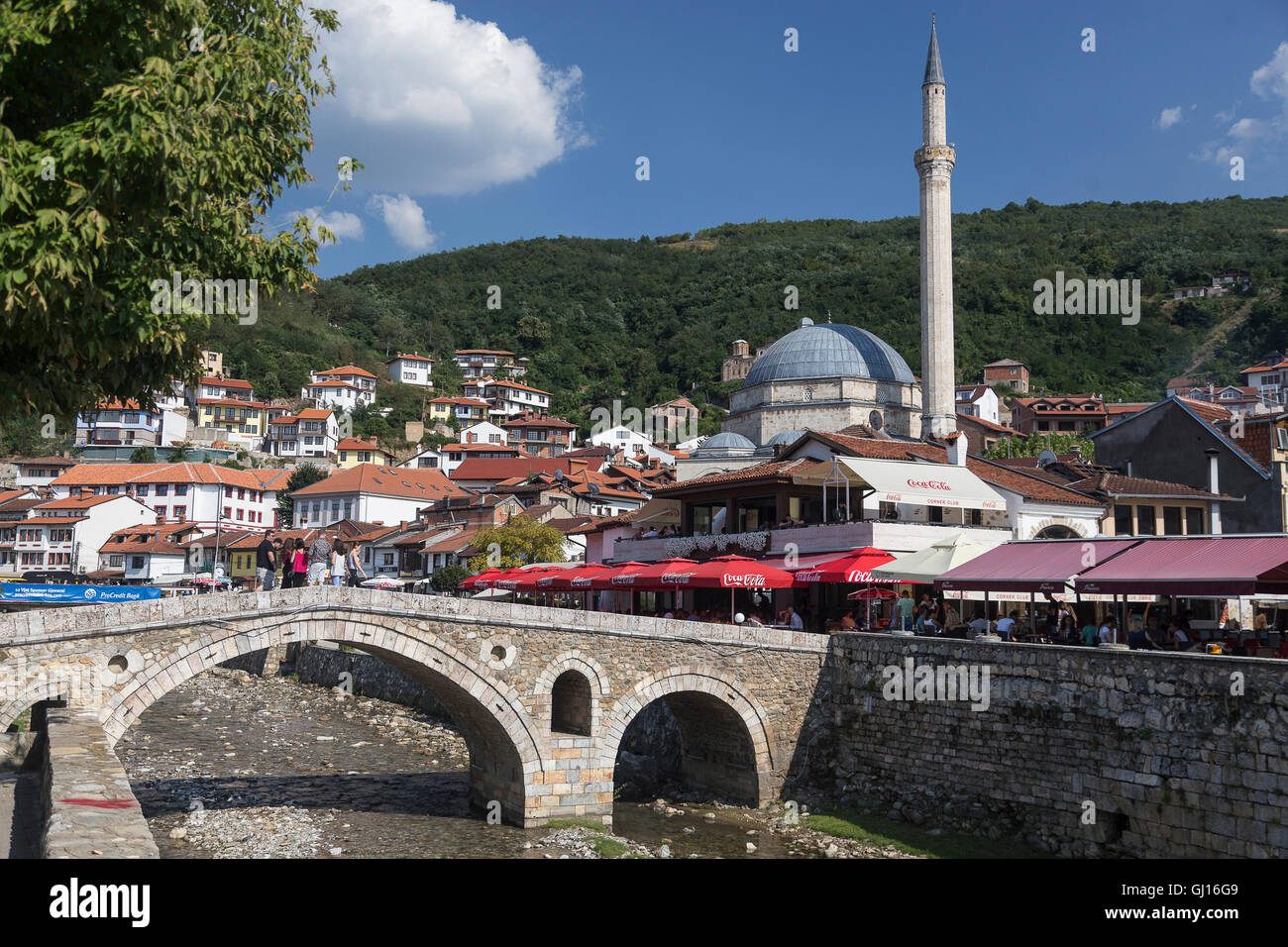 Old stone bridge in Prizren over Bistrica river Stock Photo - Alamy